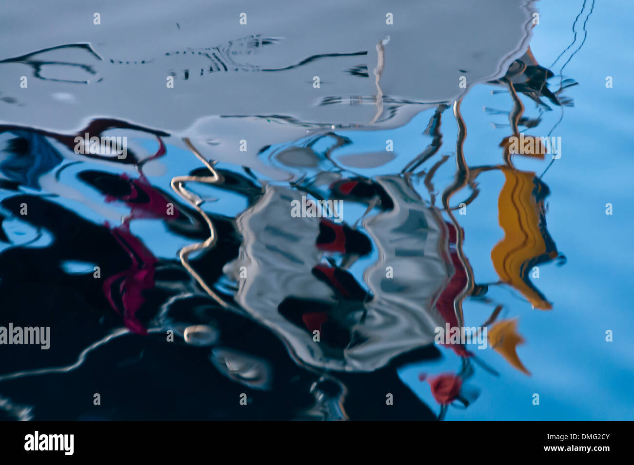 Distorted reflection boat in water hi-res stock photography and images ...