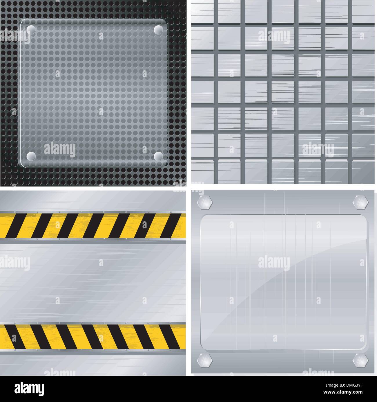 Collection of vector illustrations of metal plates Stock Vector Image ...