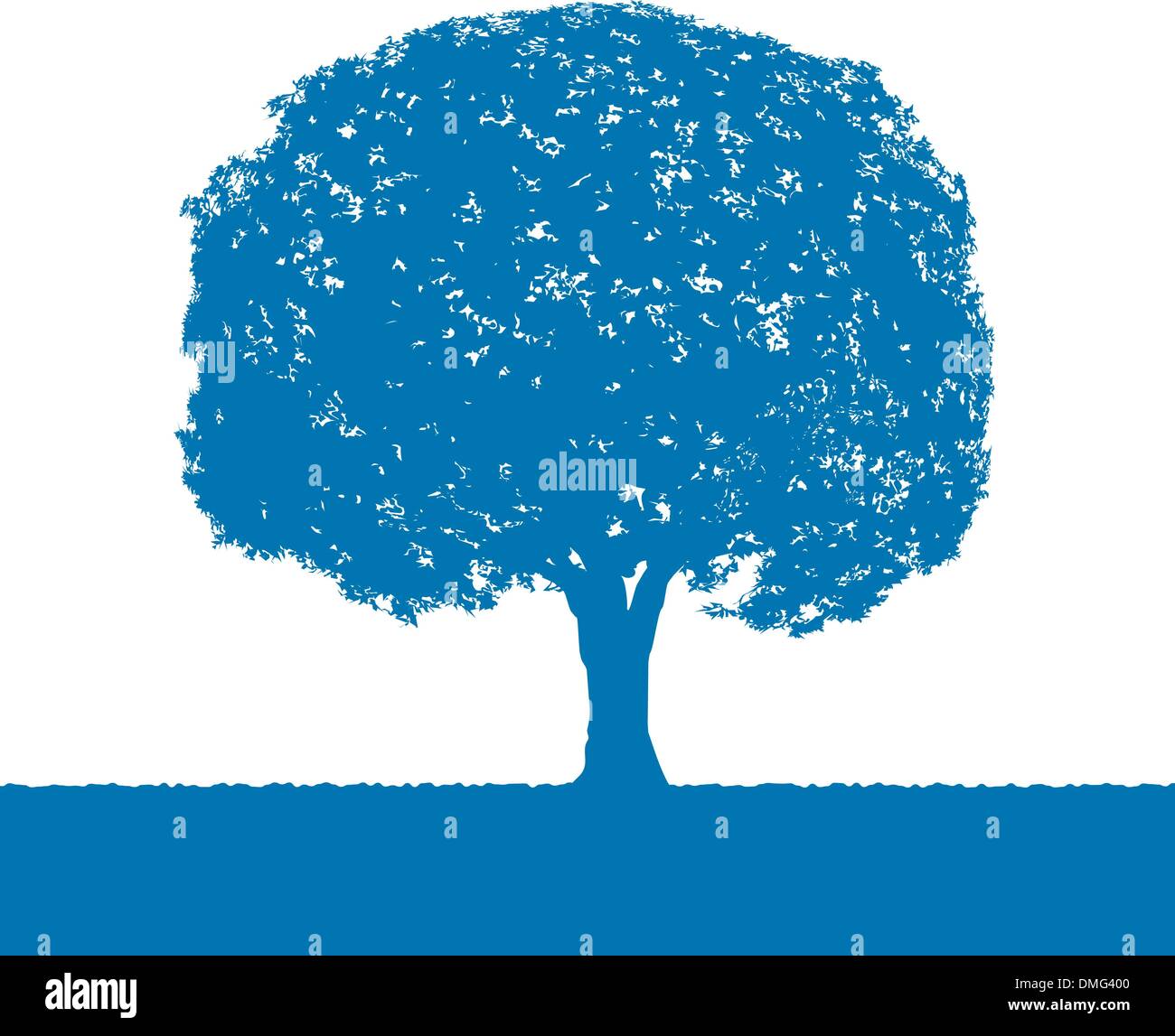 Tree with blue twirl for your design. EPS 8 Stock Vector Image & Art ...