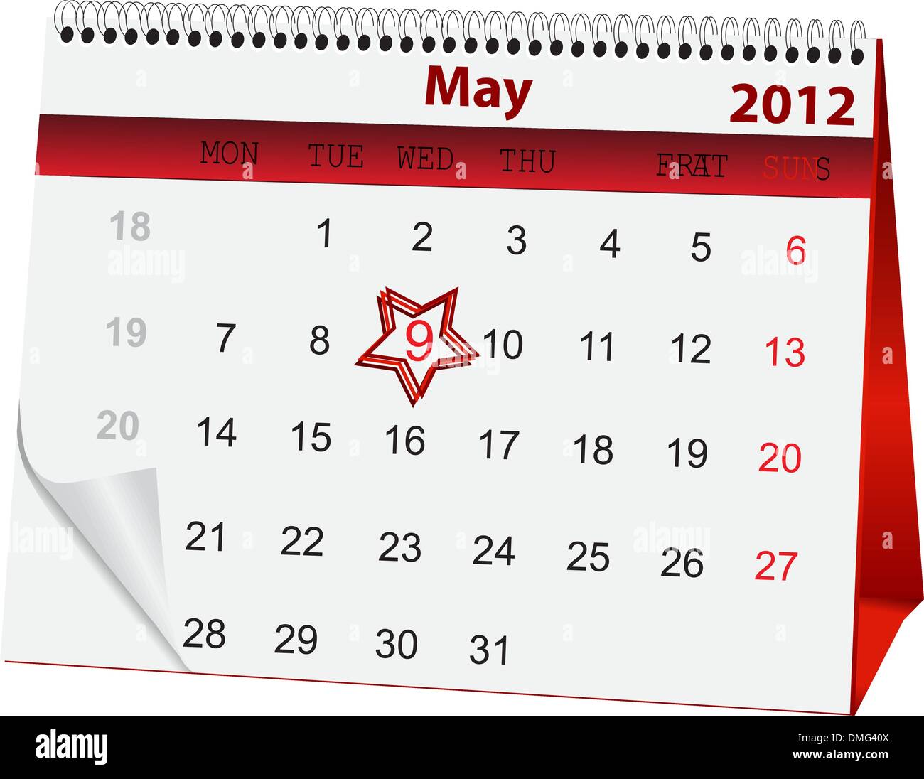 holiday calendar for 9 May Stock Vector Image & Art - Alamy