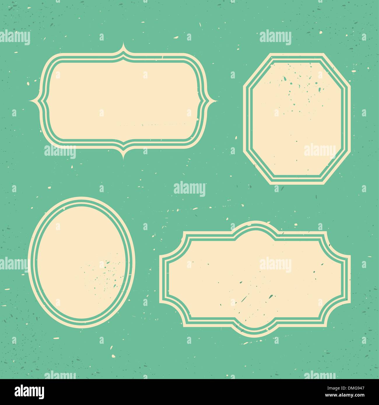 Set of retro banners on green background Stock Vector Image & Art - Alamy