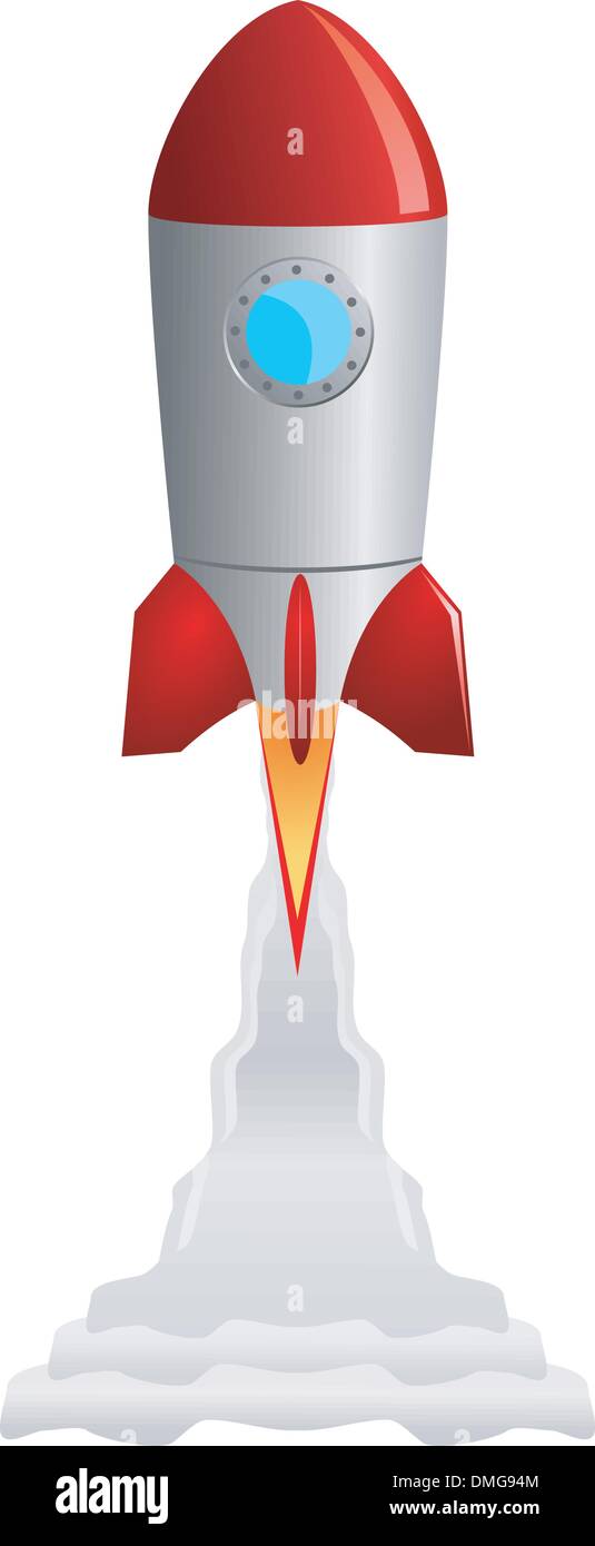 Vector image of the rocket taking off Stock Vector Image & Art - Alamy
