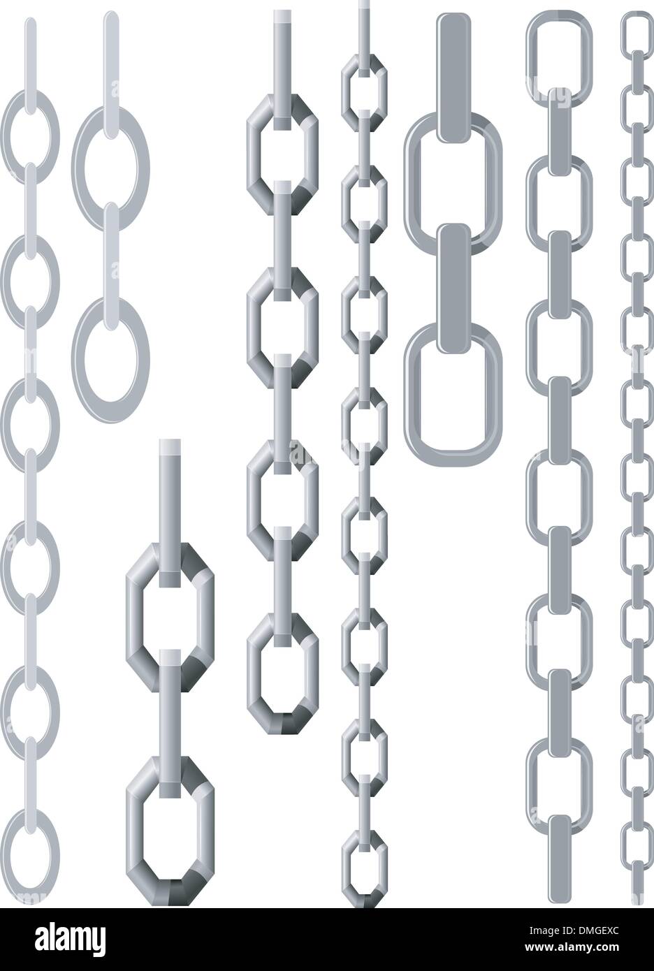 Vector illustration set of chains Stock Vector Image & Art - Alamy