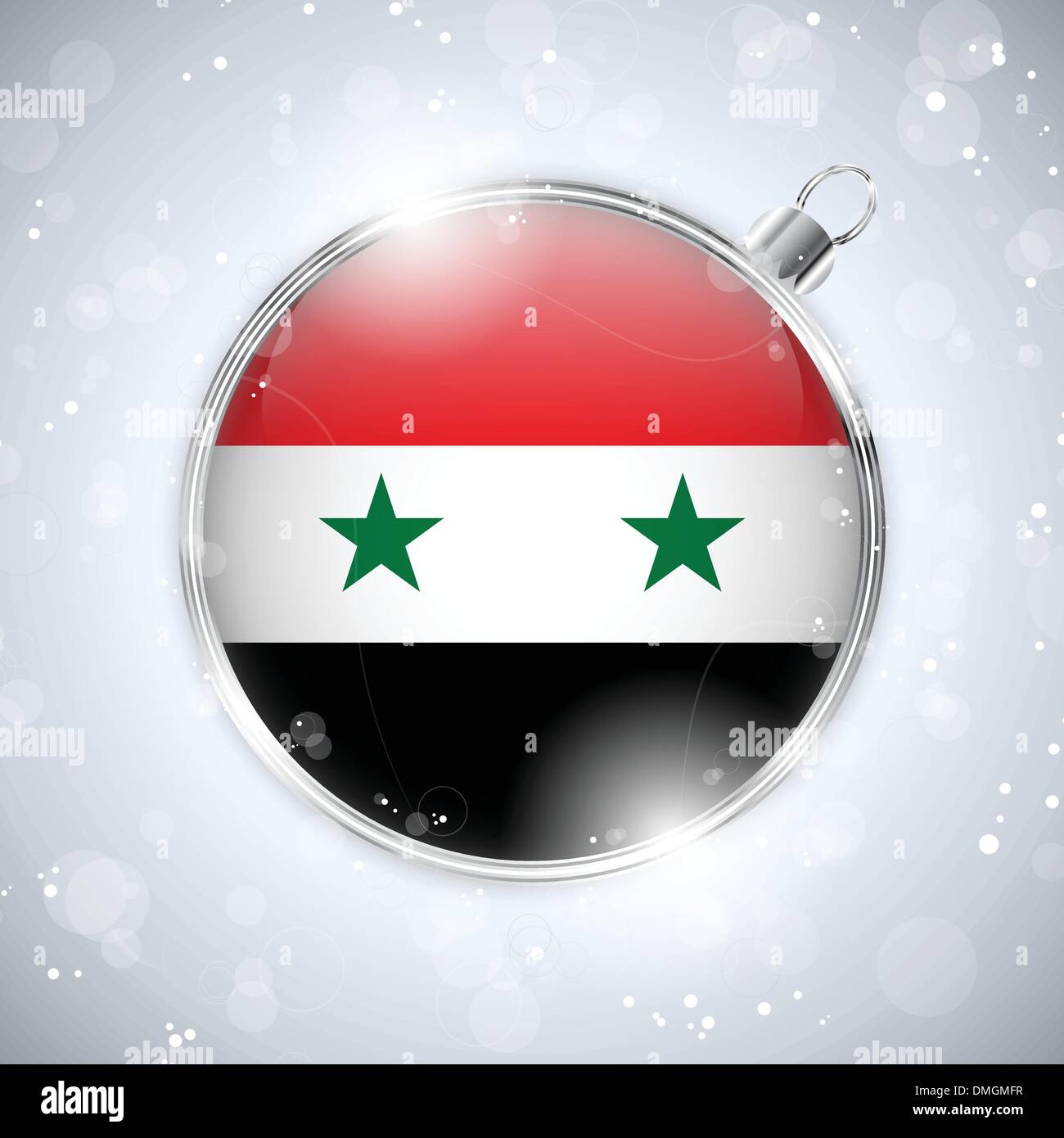 Merry Christmas Silver Ball with Flag Syrian Stock Vector Image & Art ...