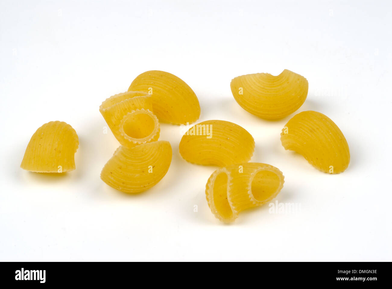 pipe rigate, pasta on white background Stock Photo - Alamy