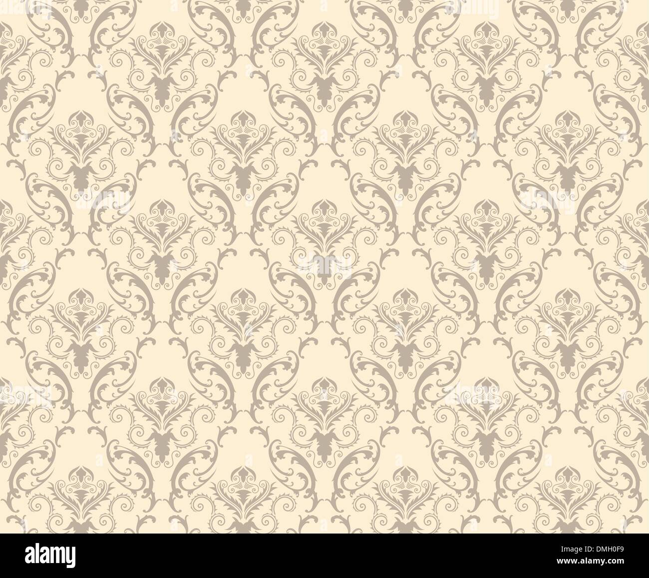 Damask seamless pattern Stock Vector Image & Art - Alamy
