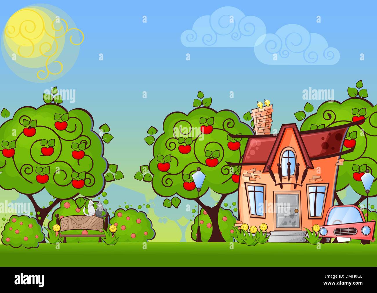 background cartoon house Stock Vector Image & Art - Alamy