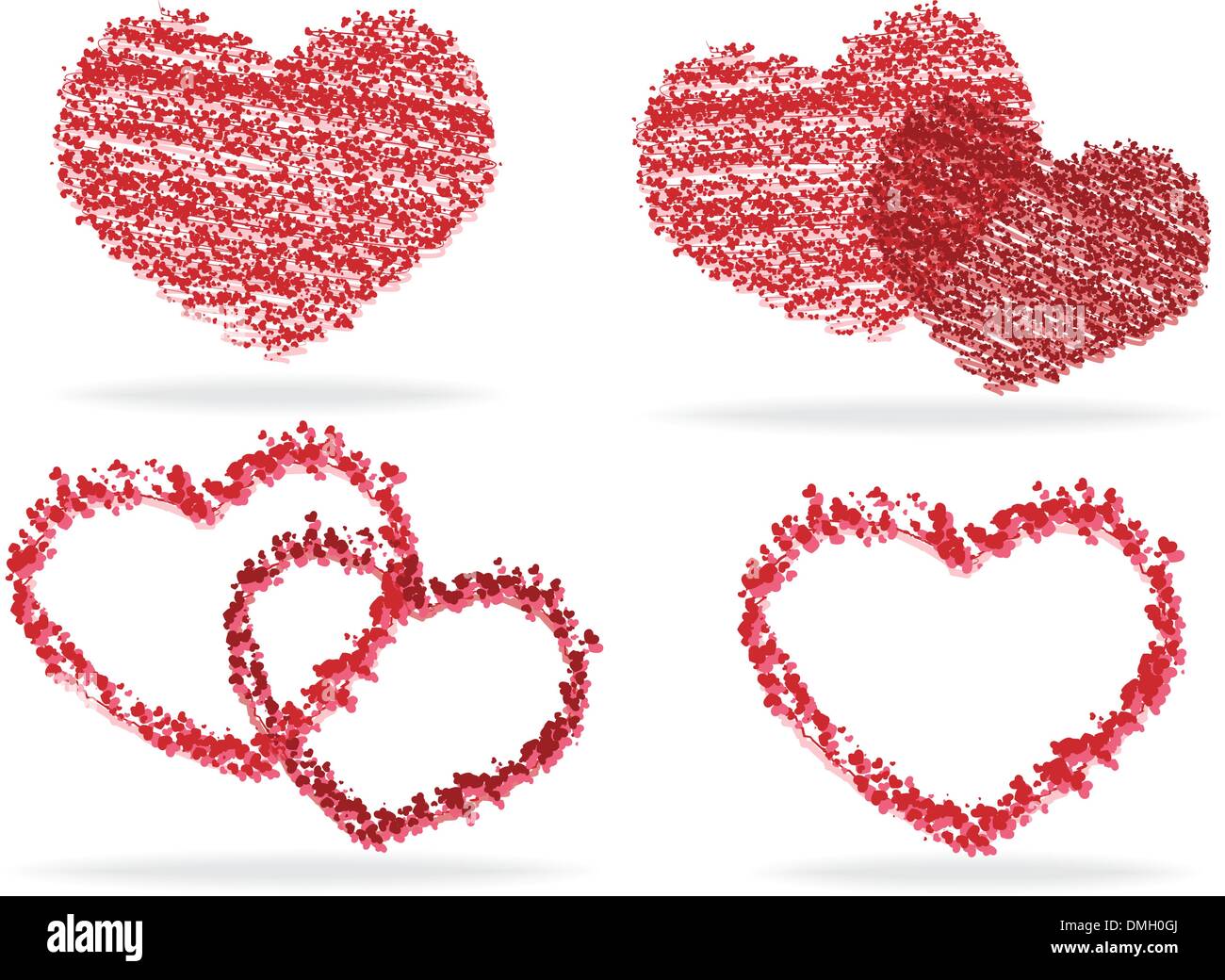 set of stylized hearts Stock Vector Image & Art - Alamy