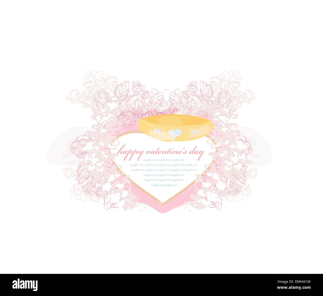 wedding Invitation card with rings Stock Vector Image & Art - Alamy