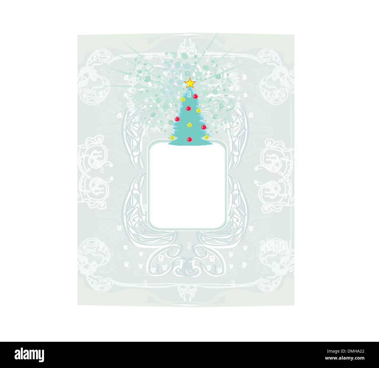 Abstract christmas tree card Stock Vector Image & Art - Alamy