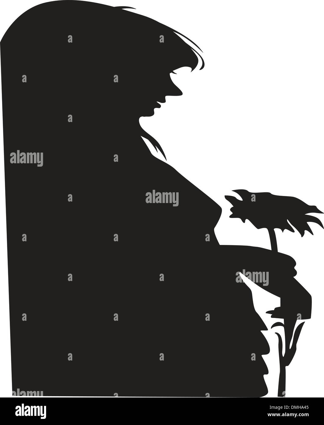 Girl plant Stock Vector Images - Alamy