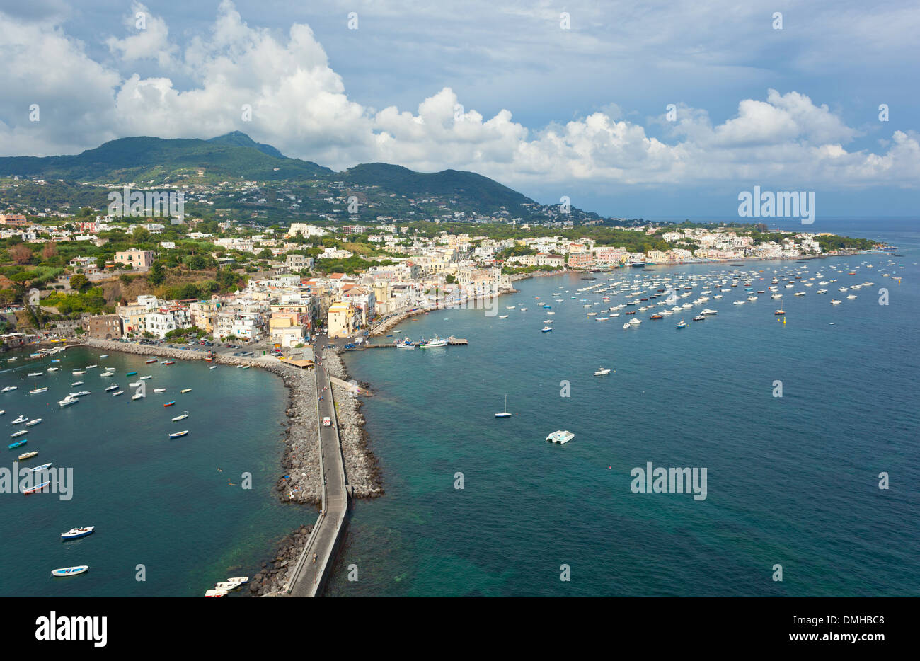 view of Ischia Ponte, Ischia island, Italy Stock Photo - Alamy