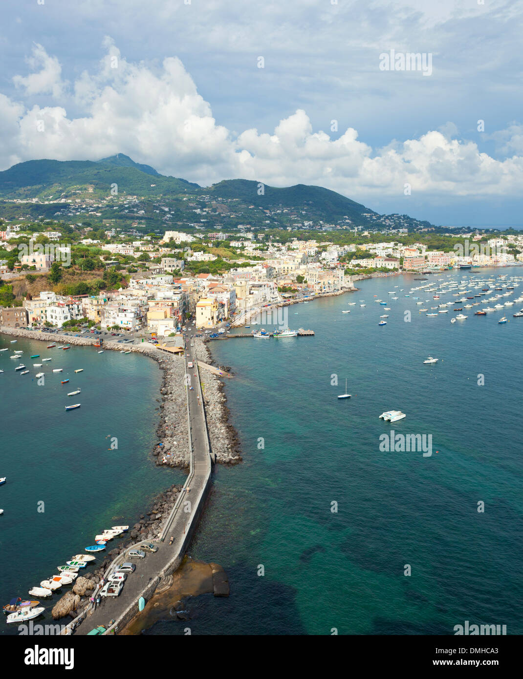 view of Ischia Ponte, Ischia island, Italy Stock Photo - Alamy