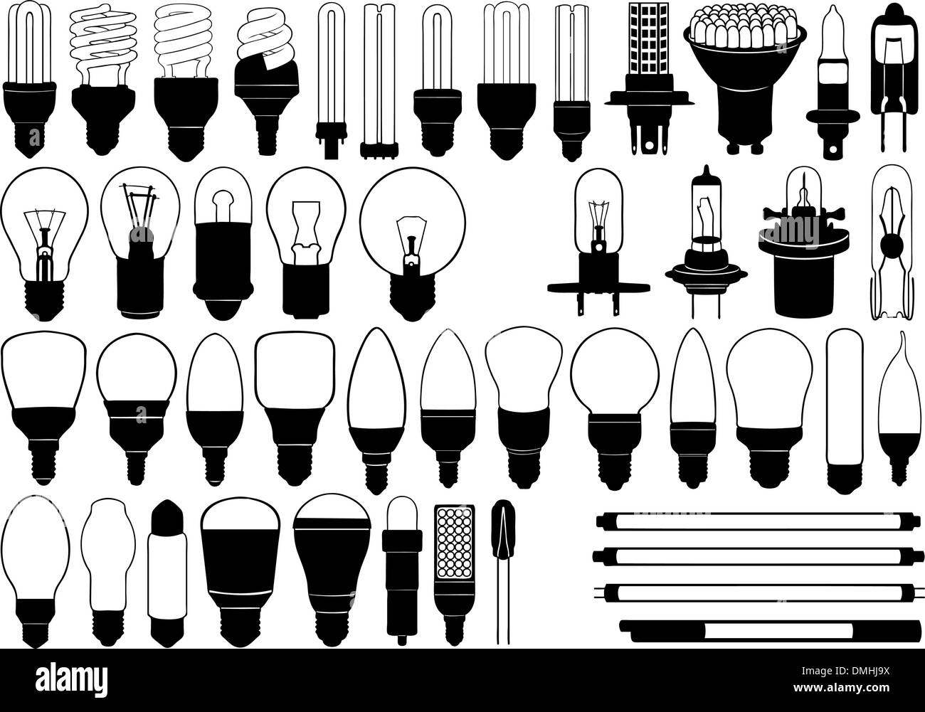 Set of different light bulbs hi-res stock photography and images - Alamy