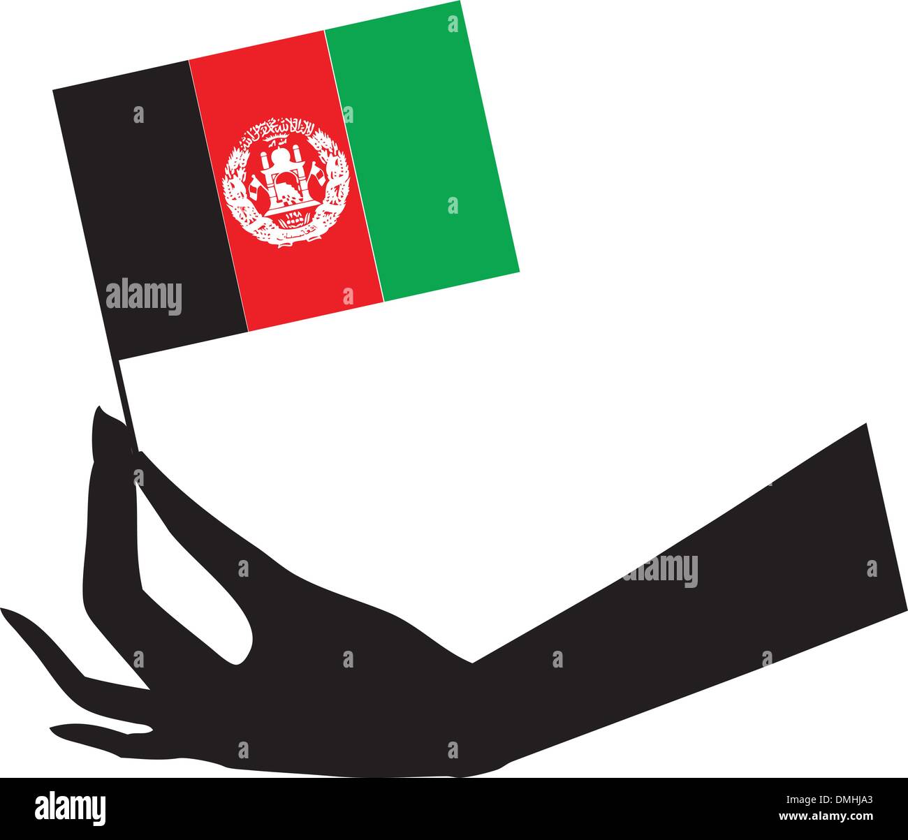 Black hand in red Stock Vector Images - Alamy