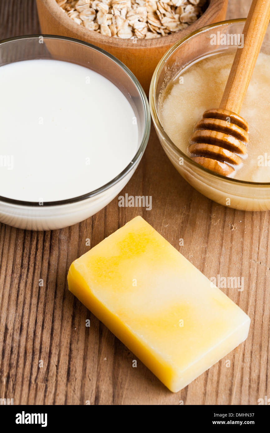 Natural cosmetics concept: Homemade soap Stock Photo - Alamy