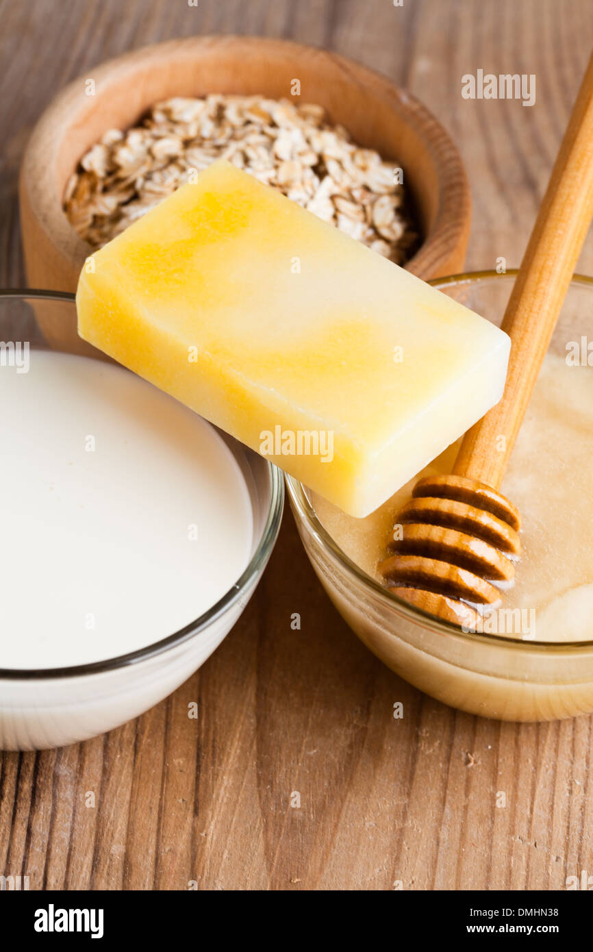 Natural cosmetics concept: Homemade soap Stock Photo - Alamy
