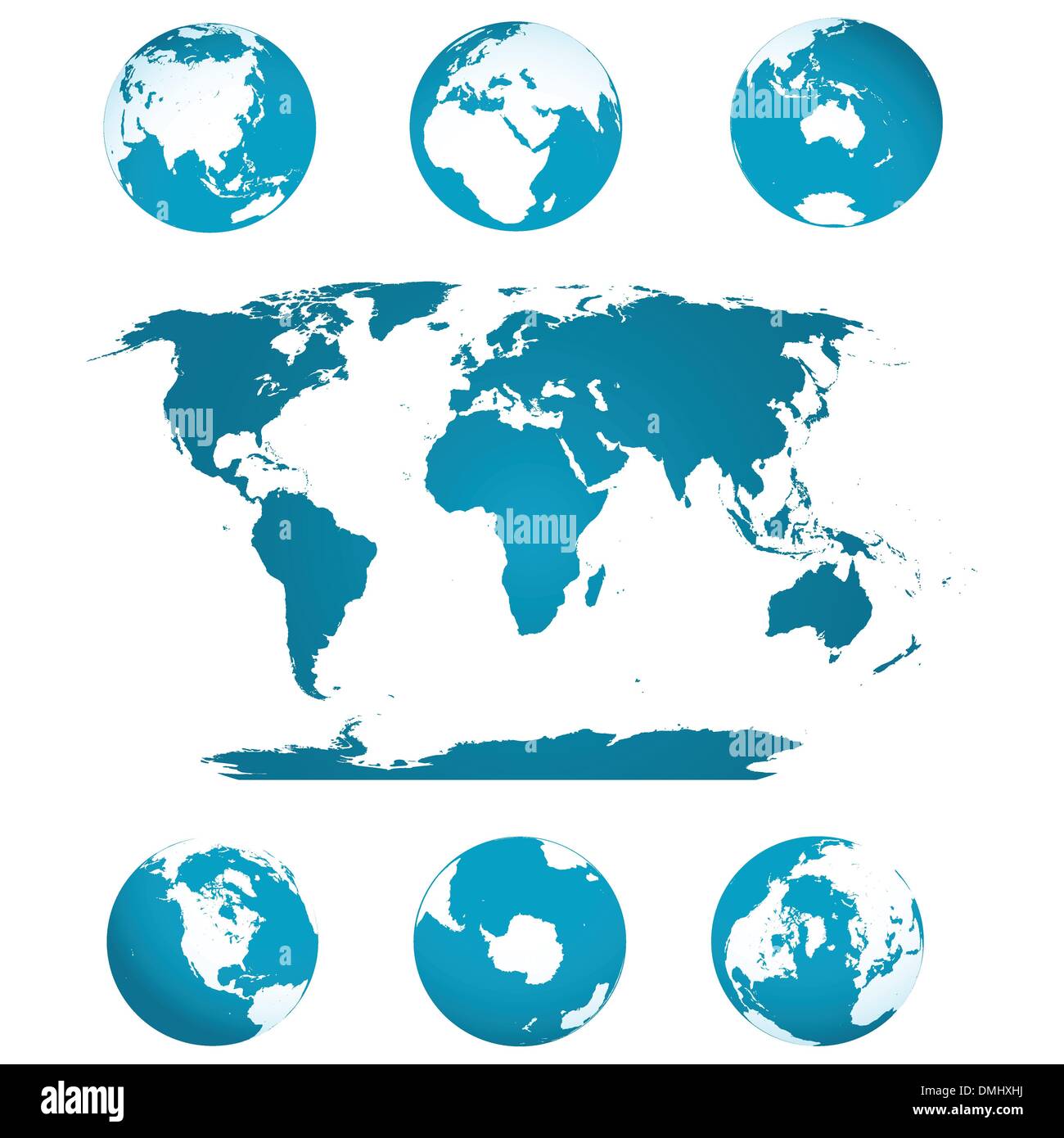Globes and world map Stock Vector Image & Art - Alamy