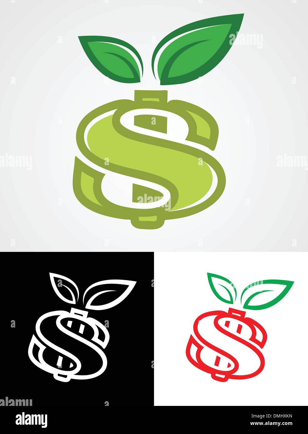 Apple as Dollar Sign Stock Vector Image & Art - Alamy