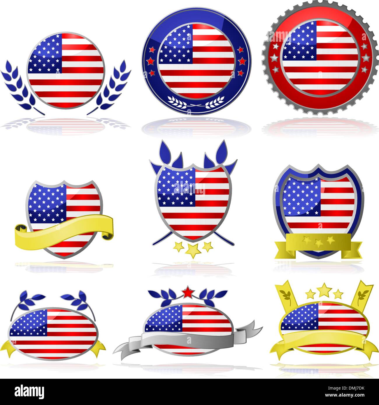 Country badges Stock Vector Images - Alamy