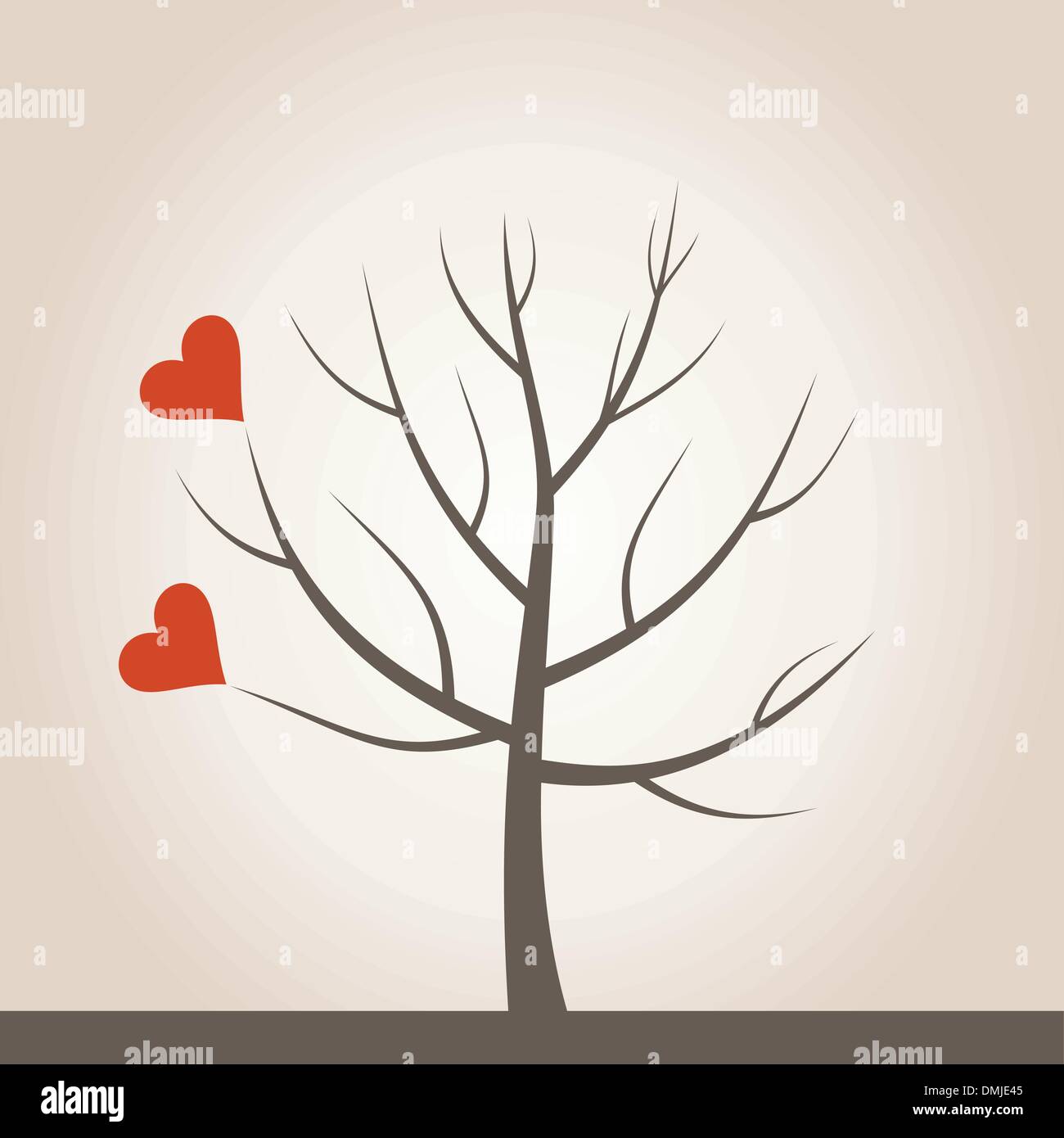 Broken heart tree Stock Vector Images - Alamy