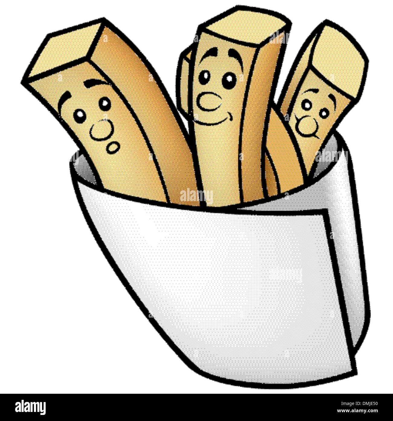French fries cartoon illustration hi-res stock photography and images ...