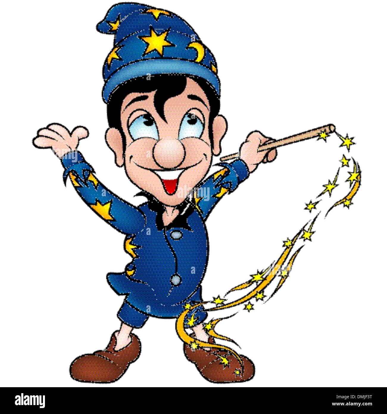 Illustration wizard cartoon character Cut Out Stock Images & Pictures ...