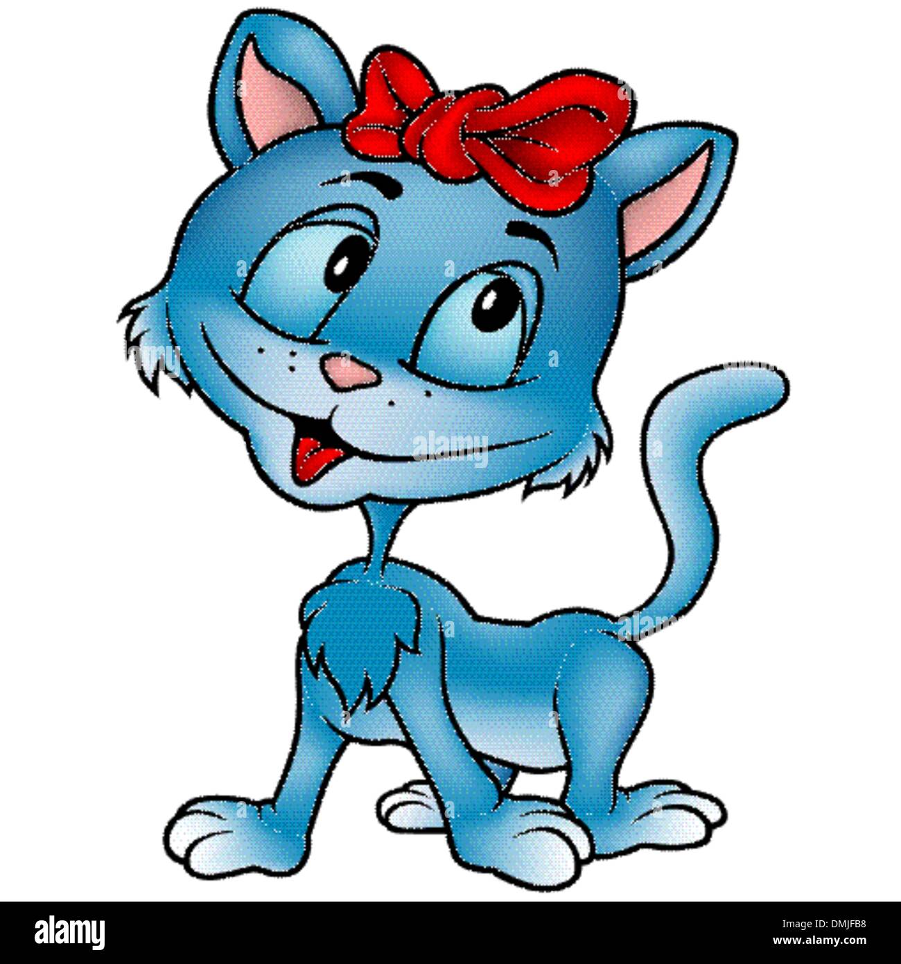 Blue cat drawing hi-res stock photography and images - Alamy