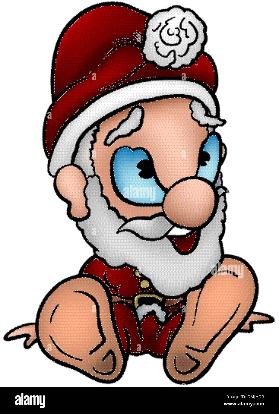 Sitting Santa Claus Stock Vector Image & Art - Alamy