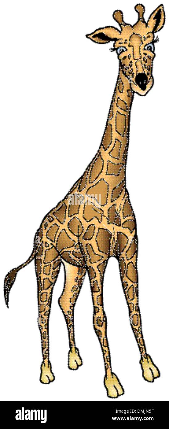 Cartoon giraffe hand drawn hi-res stock photography and images - Alamy