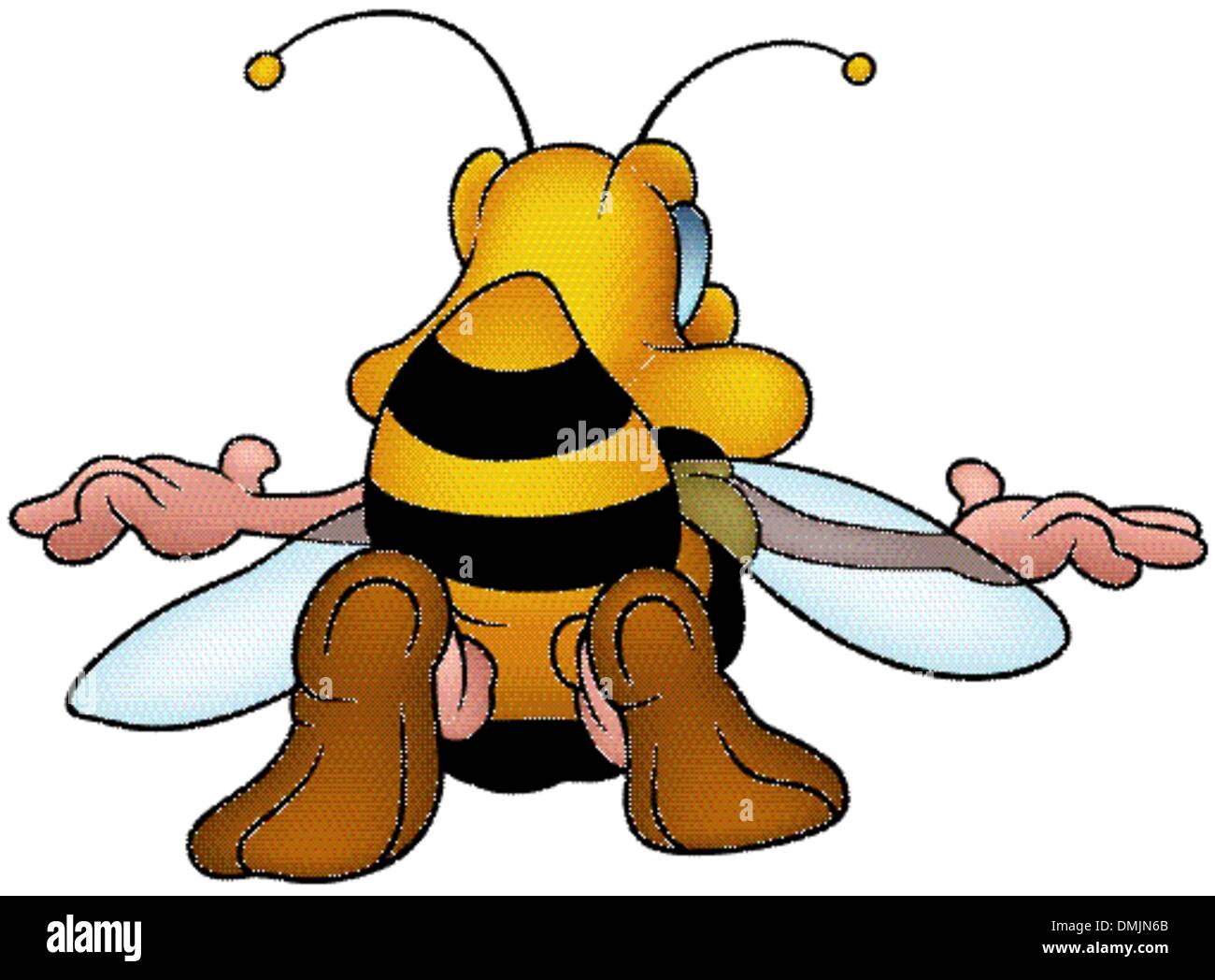Flying wasp cartoon hi-res stock photography and images - Alamy