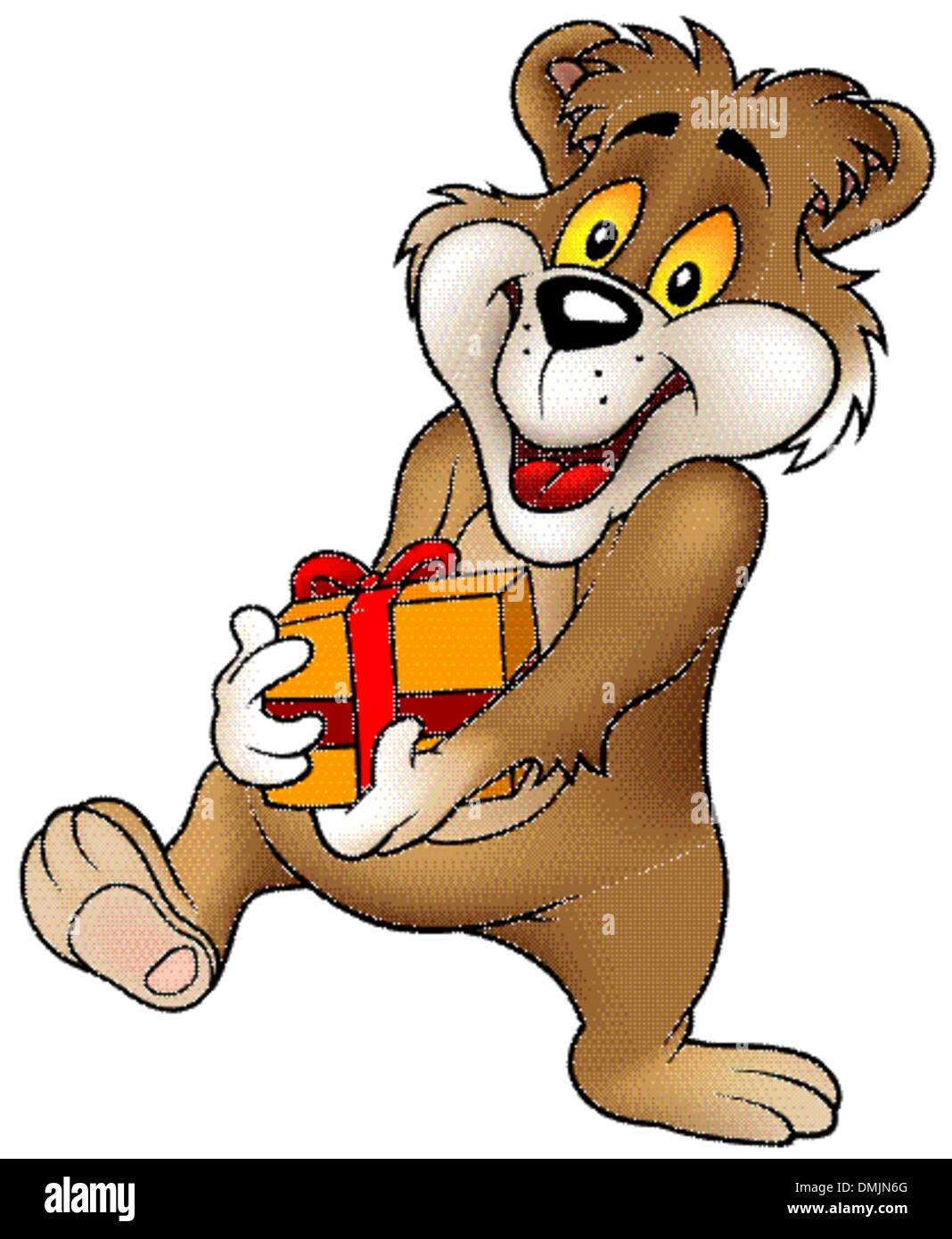 Sweet Bear And Gift Stock Vector Image & Art - Alamy