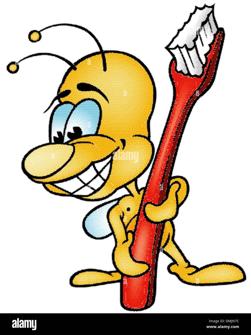 Bug And Tooth Brush Stock Vector Image & Art - Alamy
