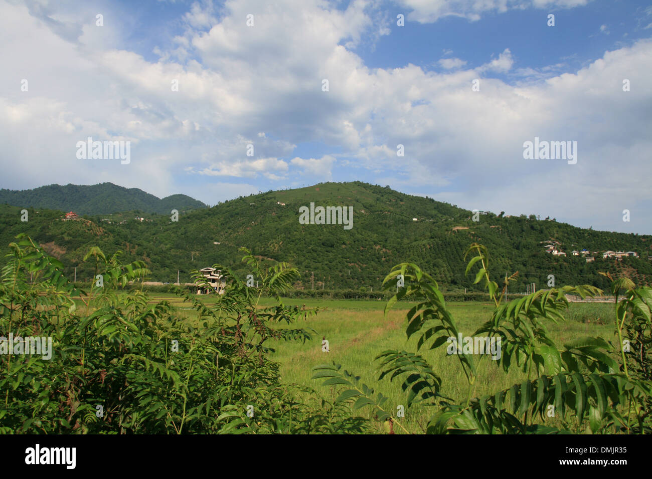 Nice Green Hills,Beautiful Cloudy Sky and Life's Stream.Ramsar ...
