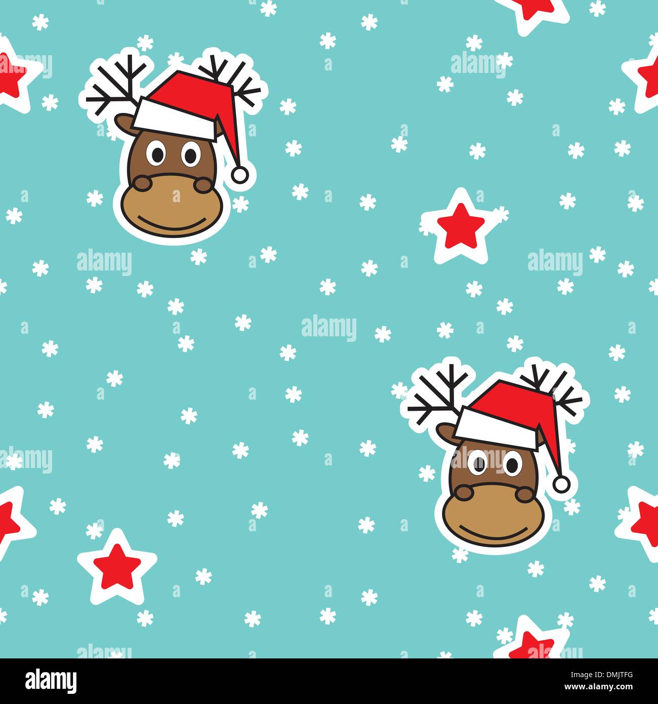 Christmas seamless texture deer Stock Vector Images - Alamy