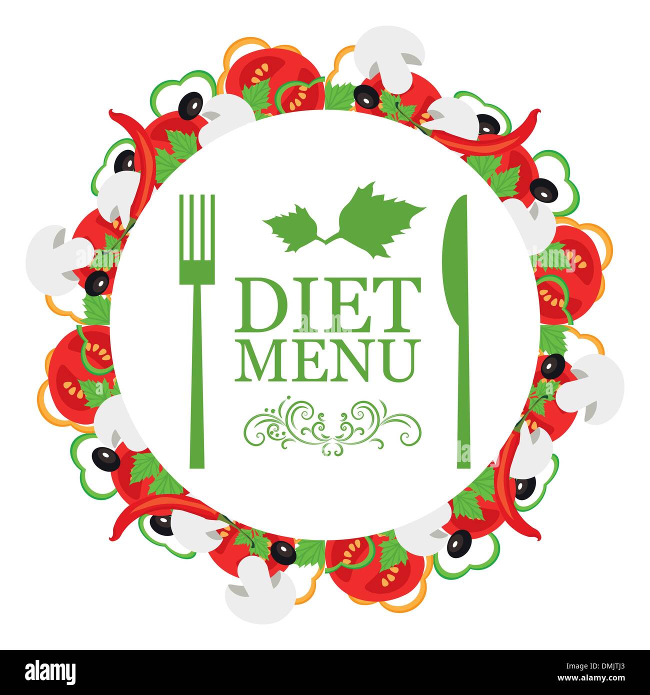 vector diet menu Stock Vector Image & Art - Alamy