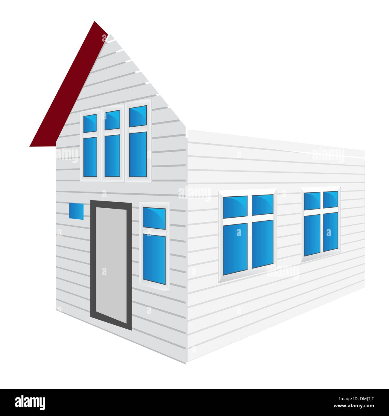 Modern white house on Stock Vector Images - Alamy