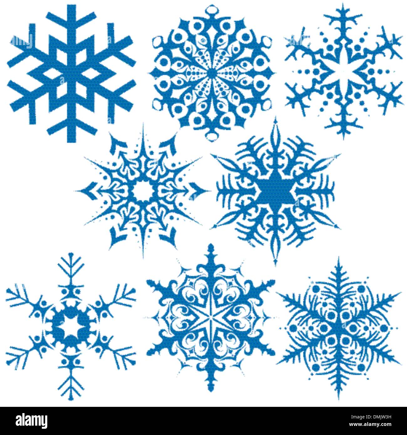 Snowflakes clip art Cut Out Stock Images & Pictures - Alamy