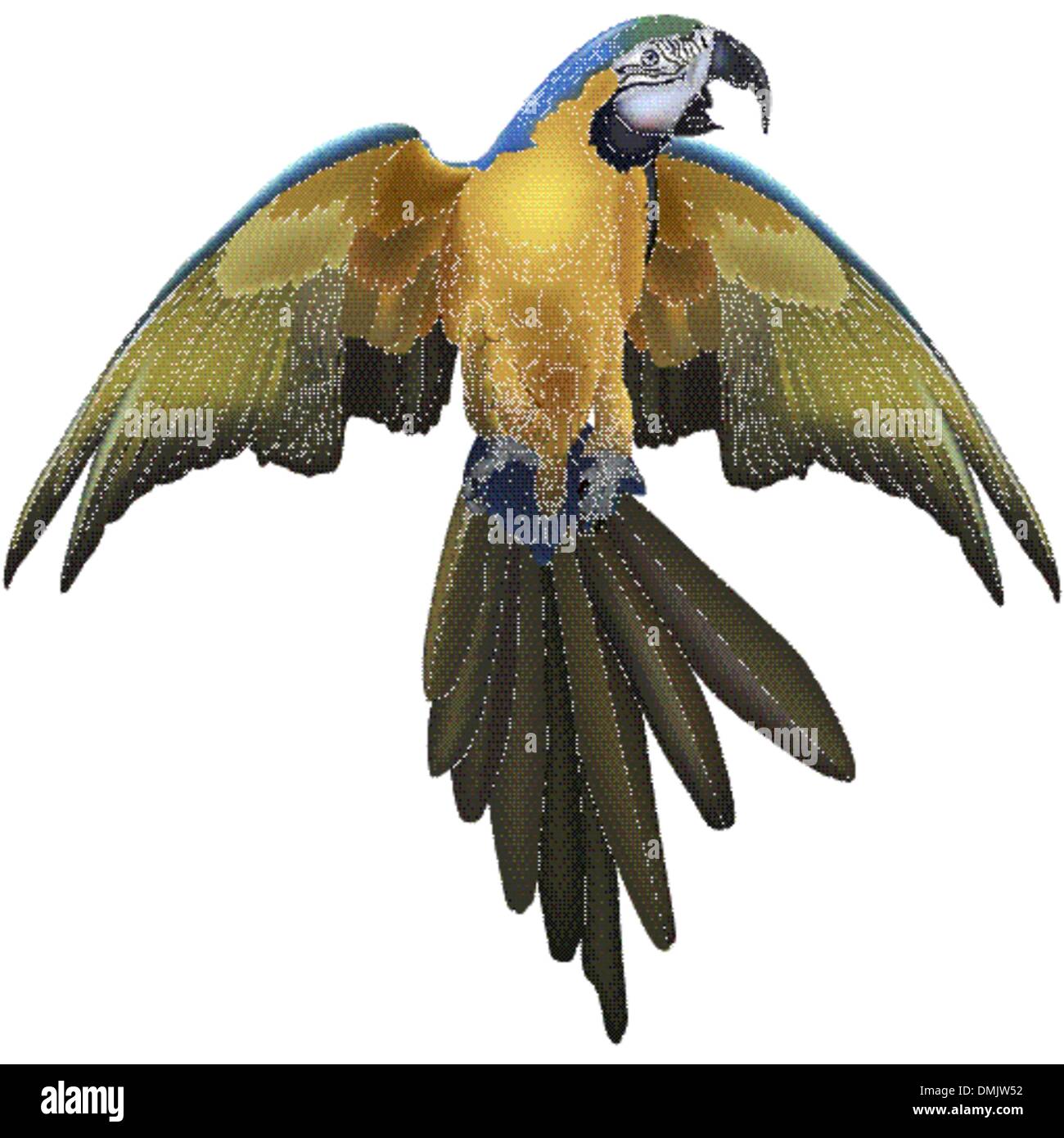 Yellow macaw blue Stock Vector Images - Alamy