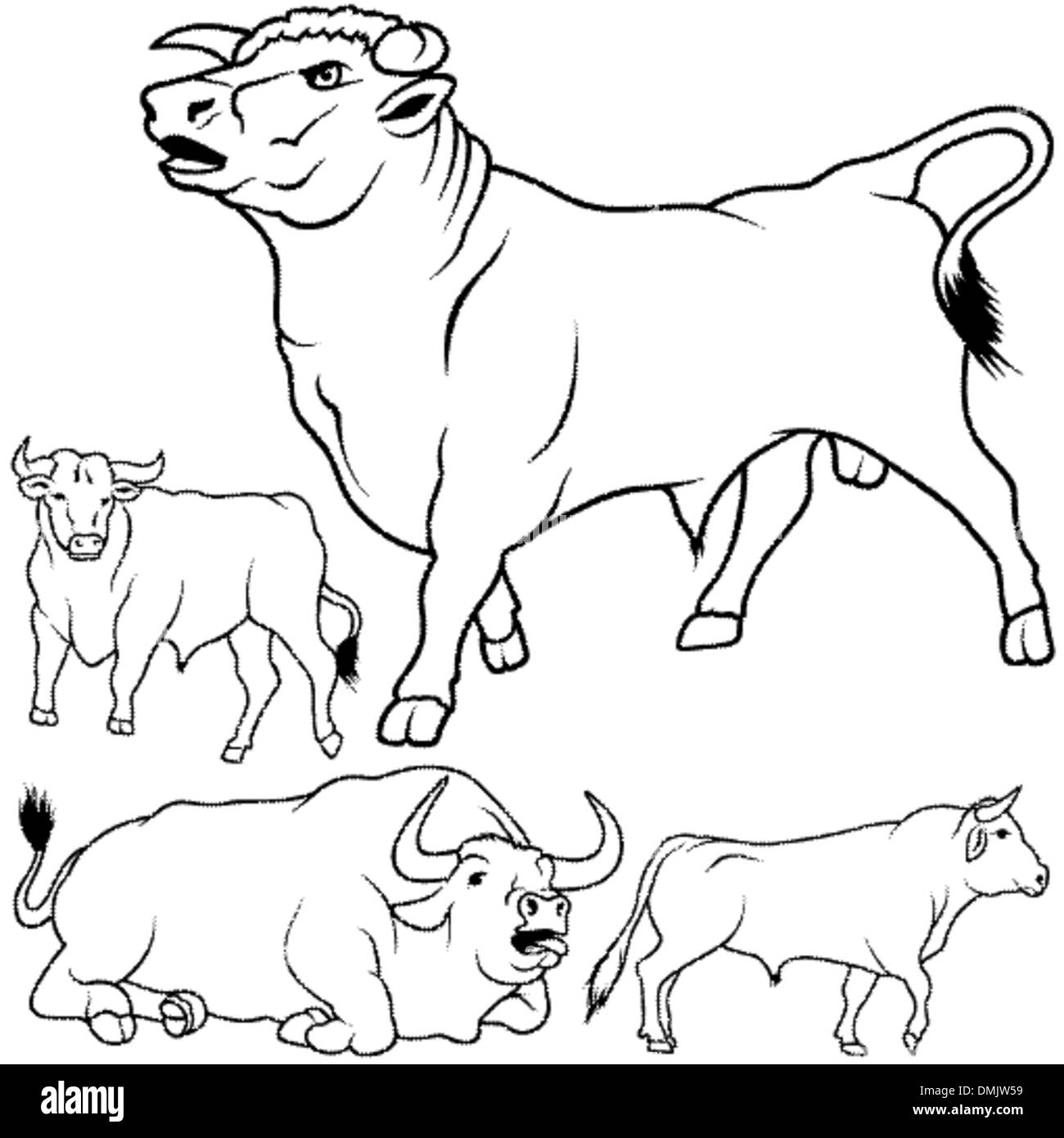 Outline bull Cut Out Stock Images & Pictures - Alamy