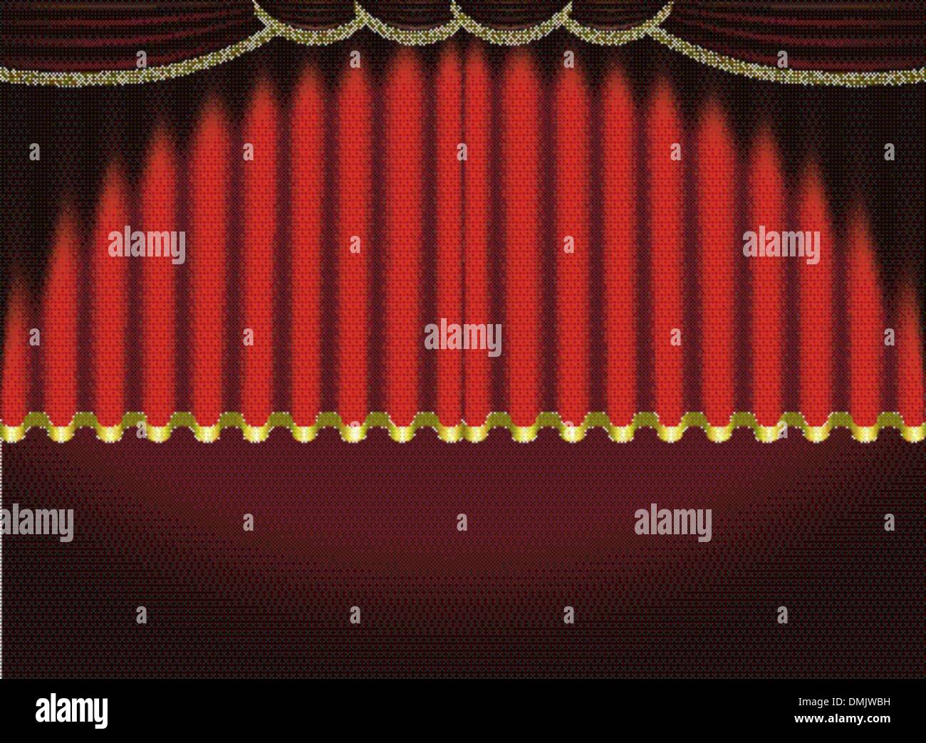 Red curtains Stock Vector Images - Alamy