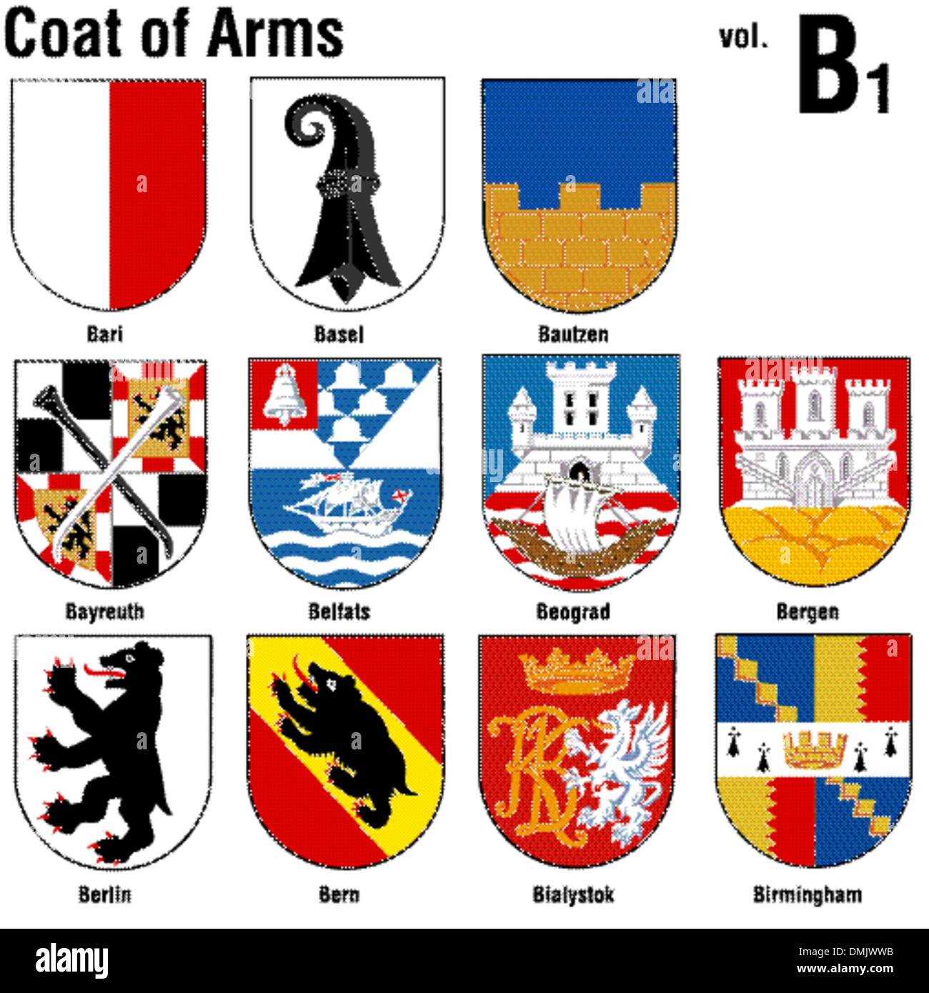 Historical illustration coat arms Stock Vector Images - Alamy