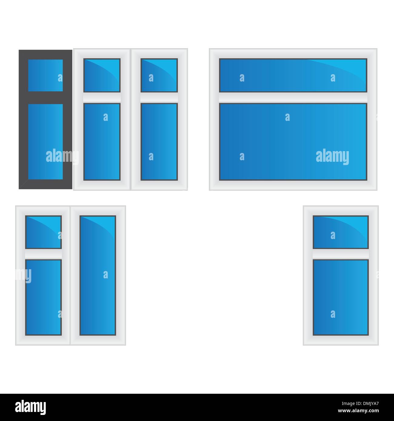 Modern glass windows Stock Vector Images - Alamy