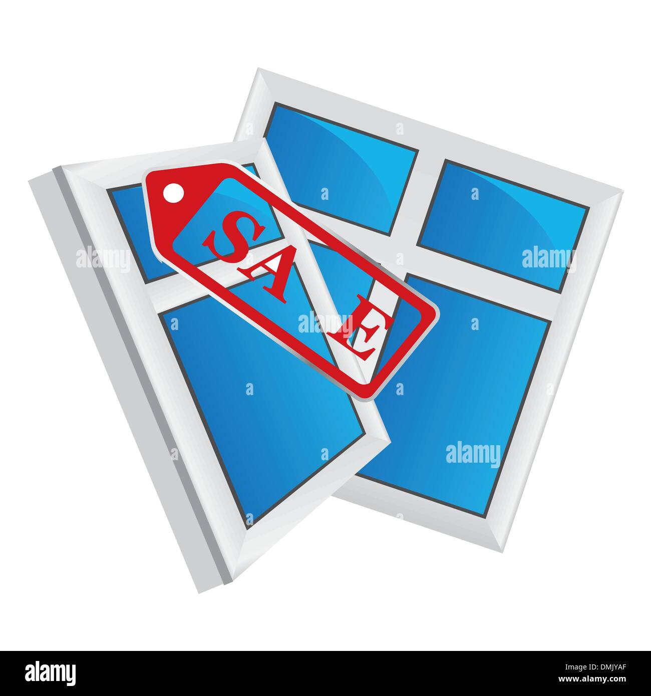 Windows modern house Cut Out Stock Images & Pictures - Alamy