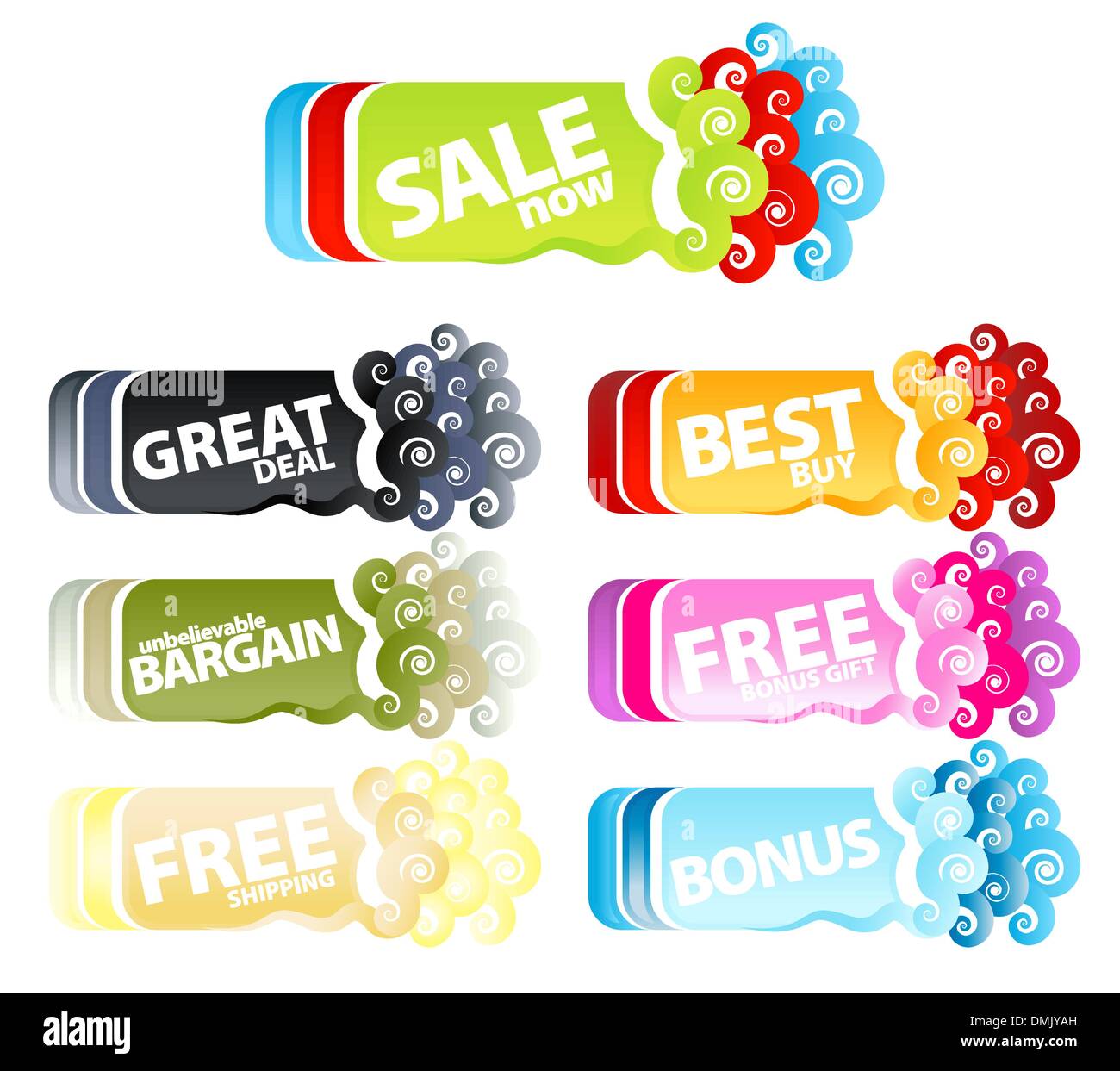 Funky retro retail banners Stock Vector Image & Art - Alamy