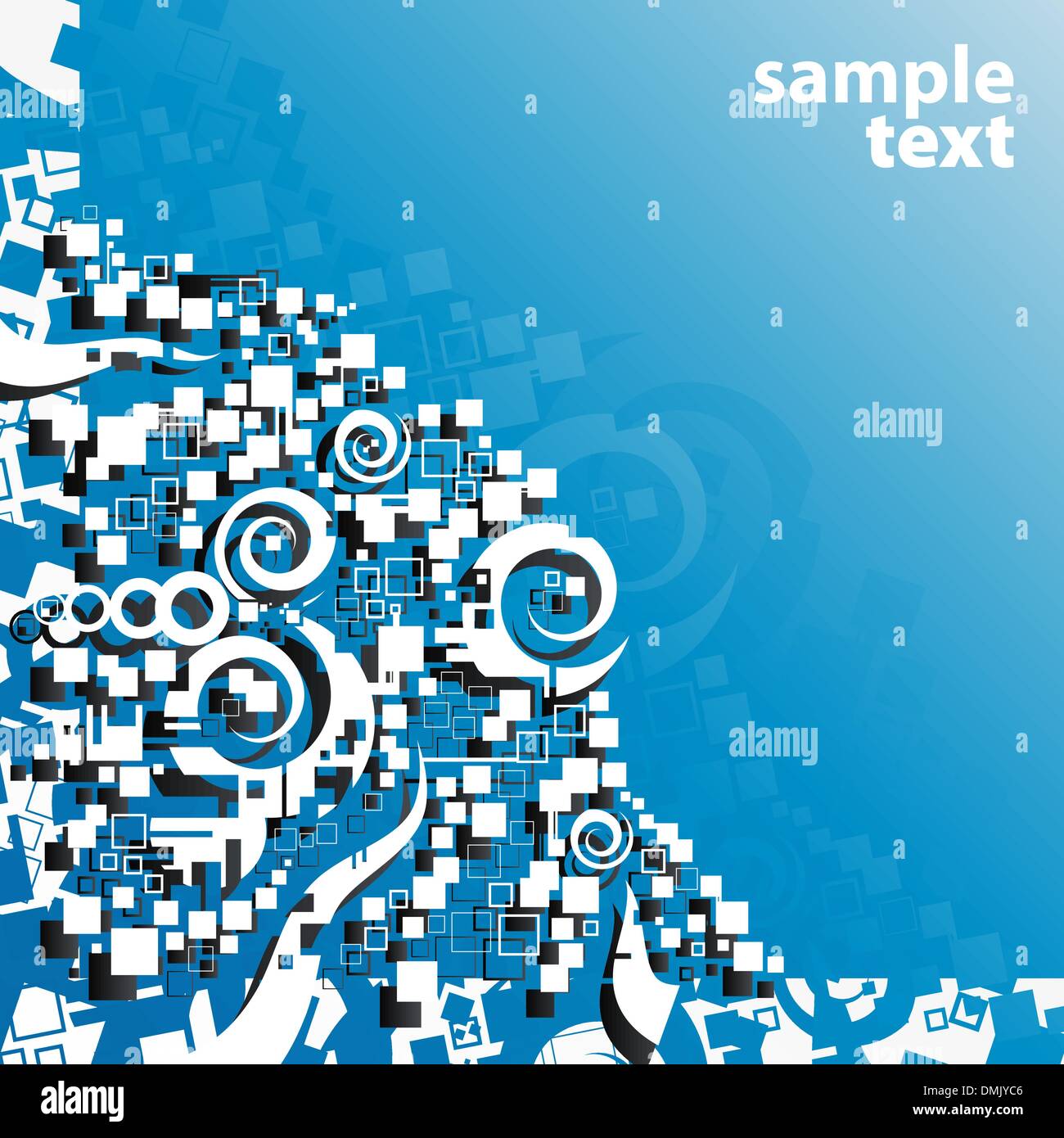 Blue abstract art corner design Stock Vector Image & Art - Alamy