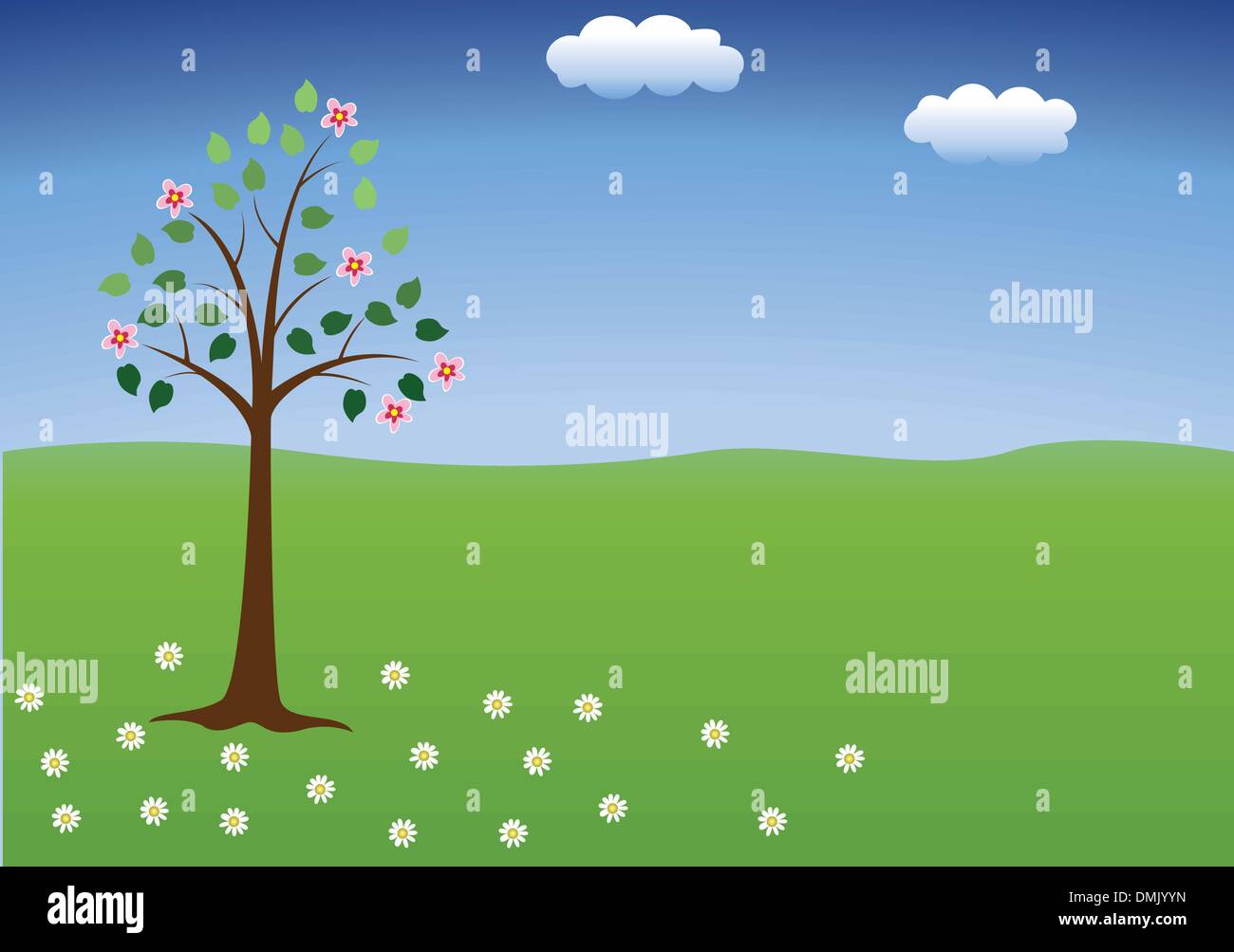 Blossom in the sky Stock Vector Images - Alamy