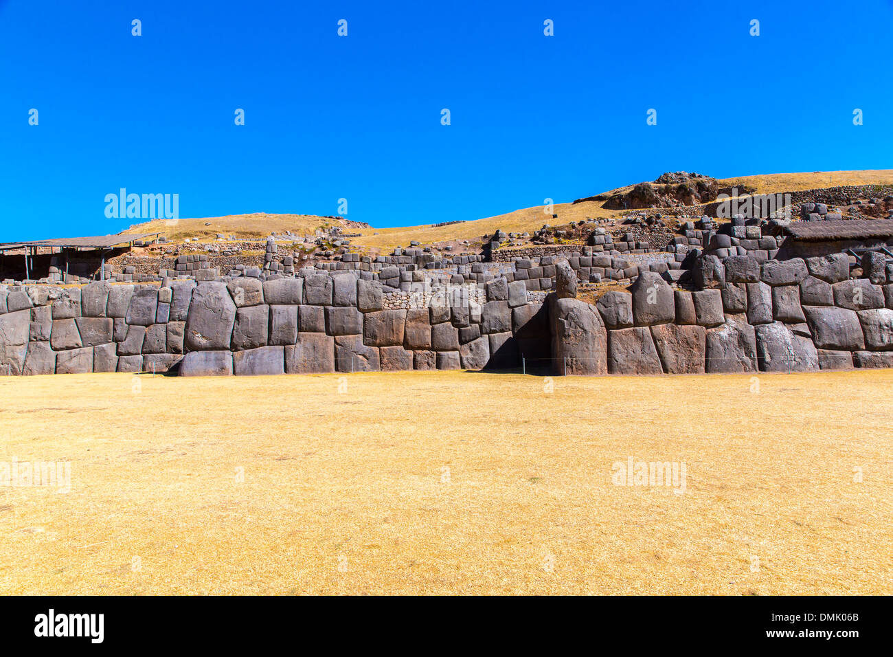 Inca Wall in SAQSAYWAMAN Peru South America. Example of polygonal ...