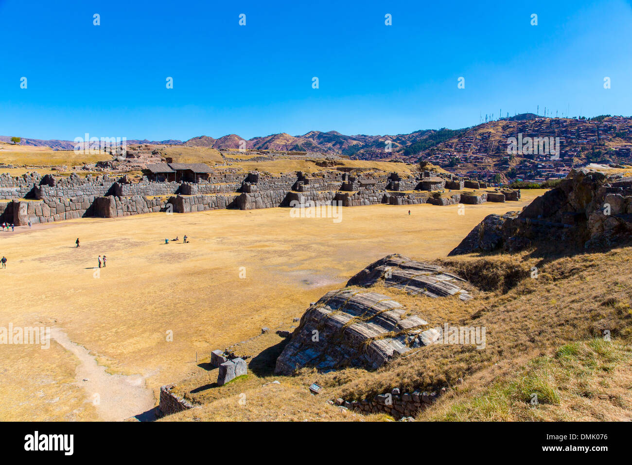 Inca Wall in SAQSAYWAMAN Peru South America. Example of polygonal ...