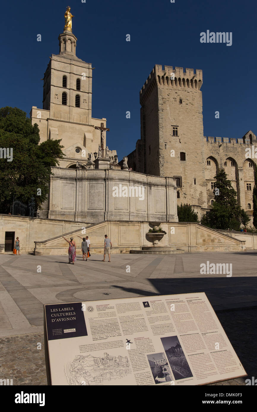 CATHEDRAL NOTRE DAME DES DOMS OF AVIGNON, BUILT IN THE 12TH CENTURY AND ...